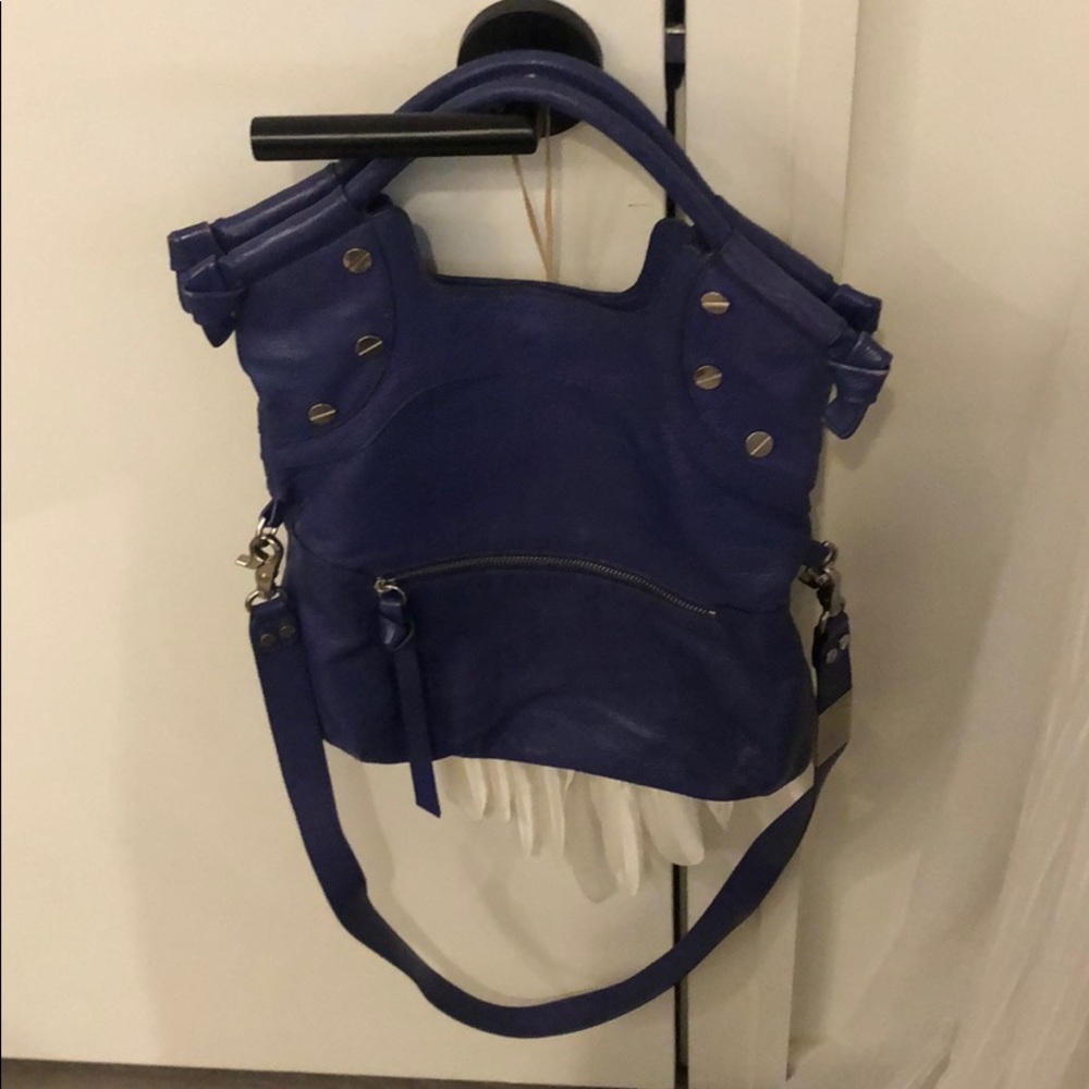 Foley + Corinna Blue Leather Crossbody - Gem